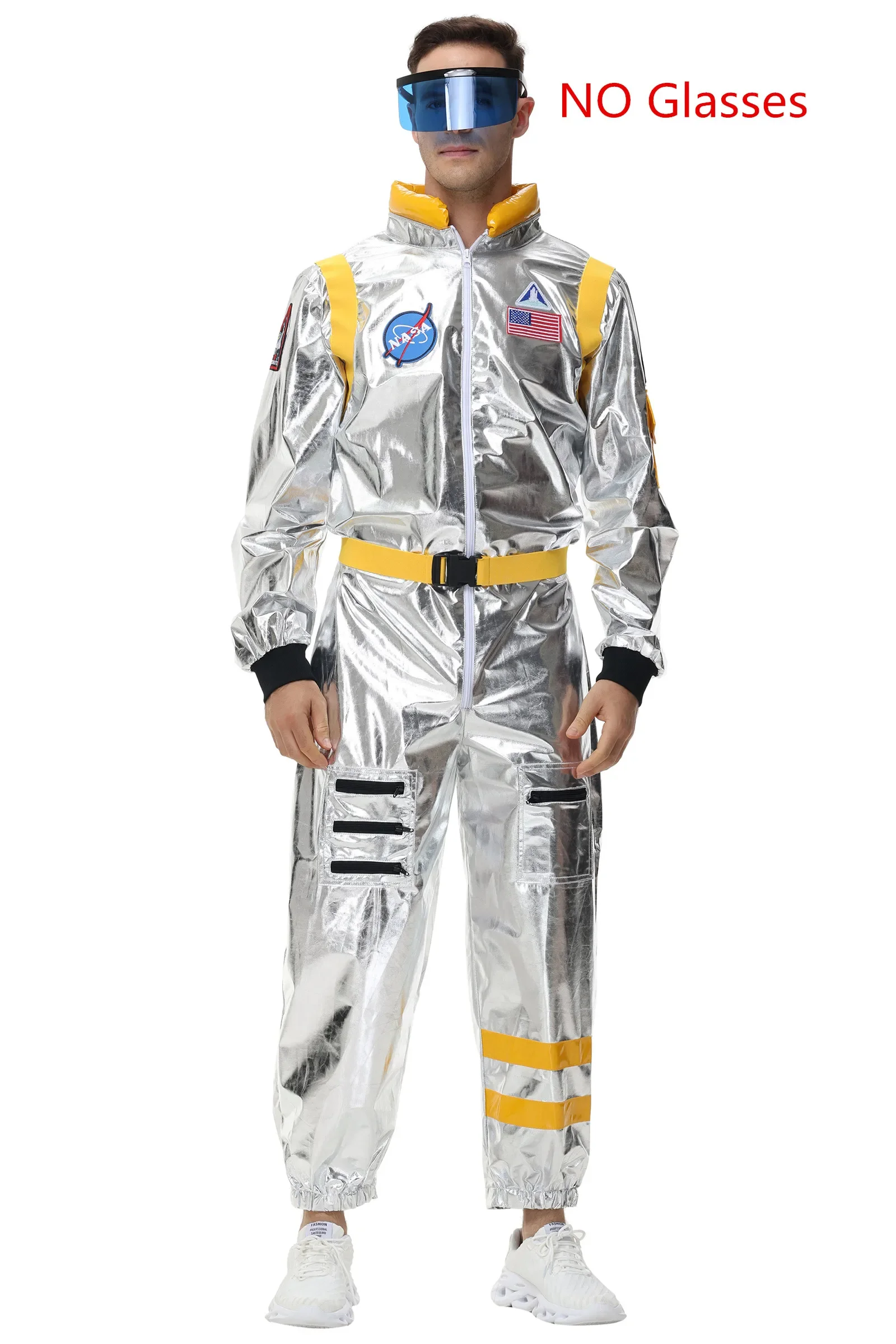 Adult Silver Space Suit