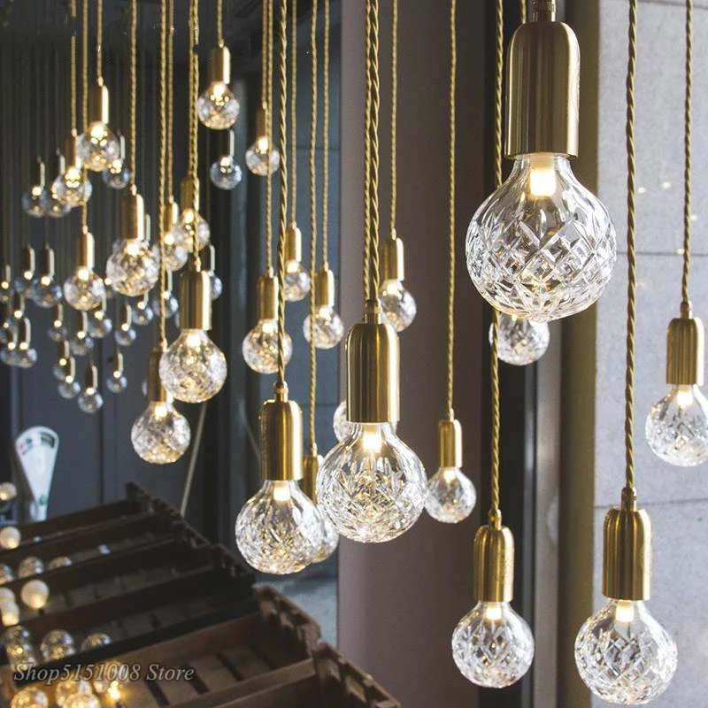 LED-Pattern-Glass-luster-Pendant-Lights-Industrial-deco-lighting ...