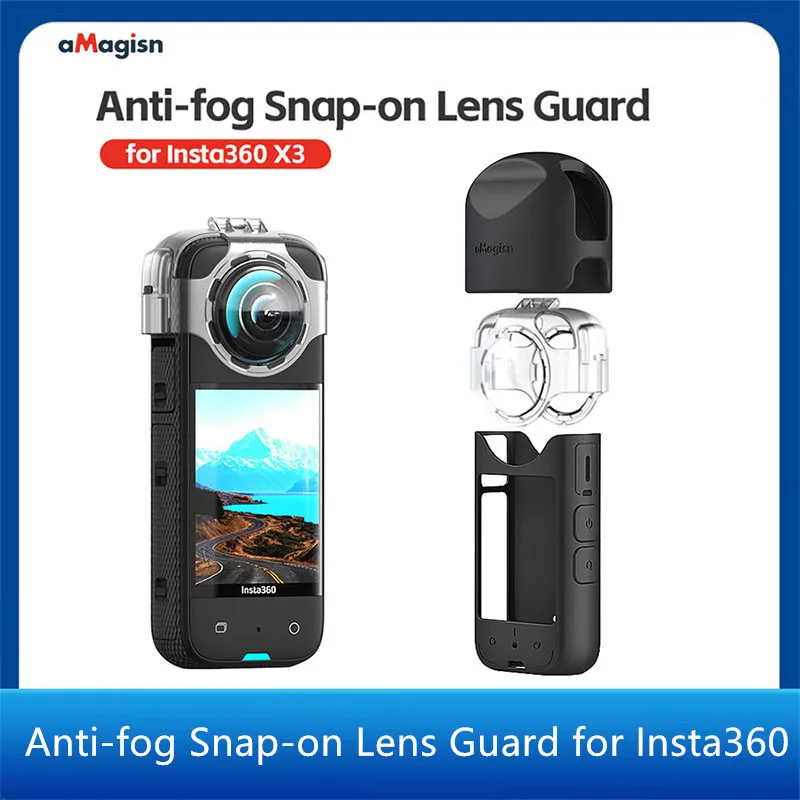 Anti-fog-Snap-on-Lens-Guard-for-Insta360-X3-Easy-Disassembly-and ...