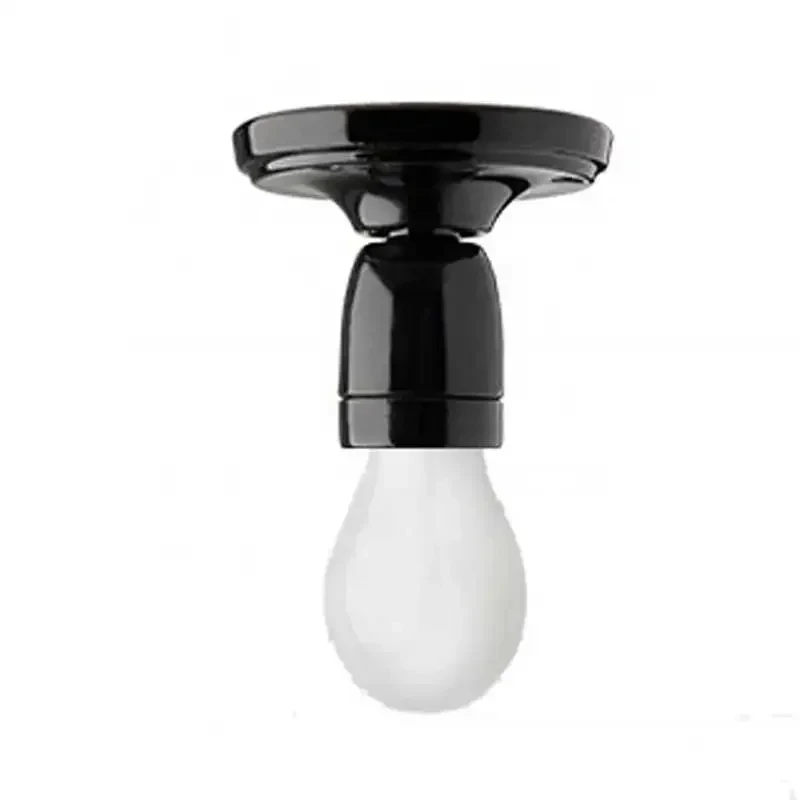 DIY-White-Black-Ceramic-Porcelain-Light-Fittings-Hanging-Canopy ...