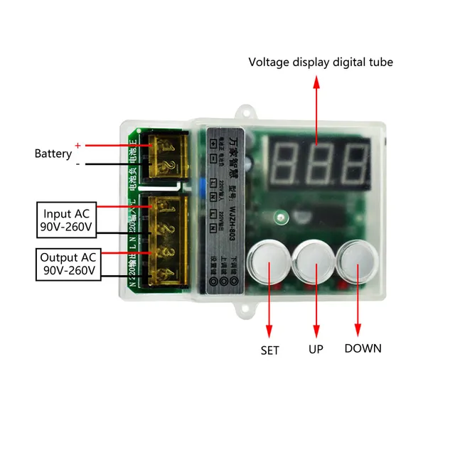 Battery Charge/Discharge Controller DC 1V-99V/120V Voltage Monitor ...