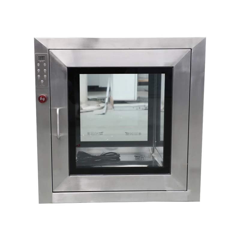 Stainless Steel Pass Box Static Type Electrical Interlock Clean Room ...