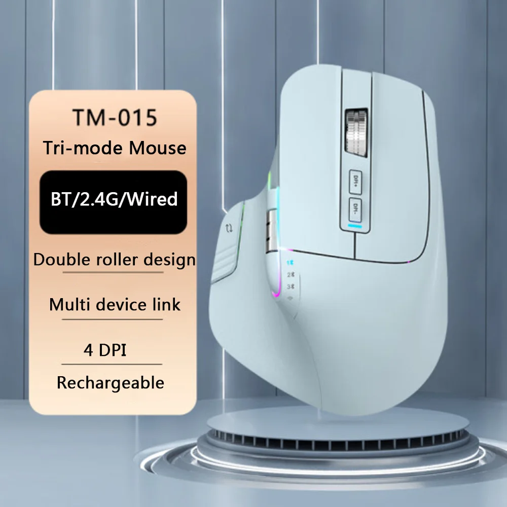Multi-device-2-4G-Wireless-Mouse-Tri-mode-Bluetooth-Mouse-11-RGB-Office ...