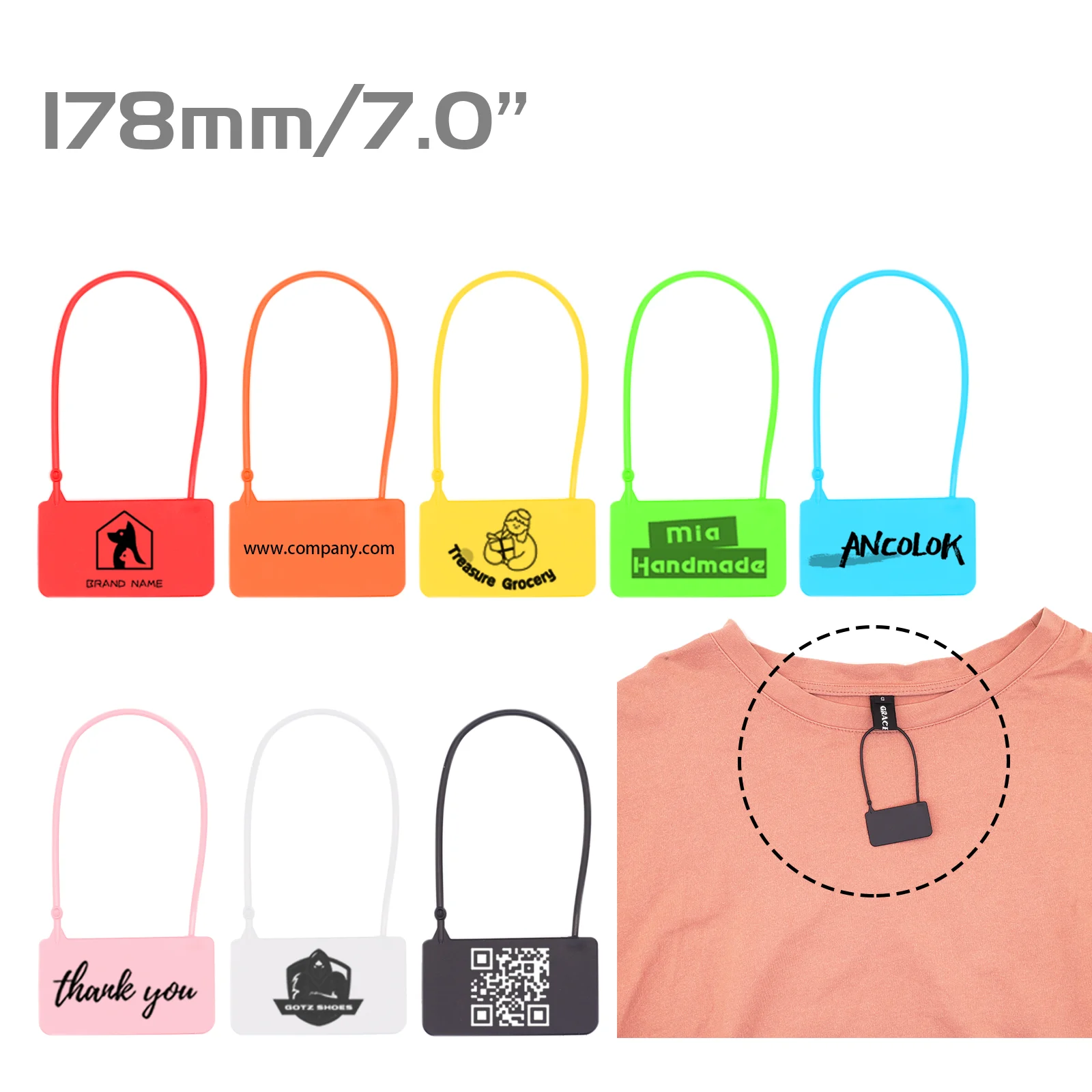 Ancolok-100Pcs-Custom-Print-Clothing-Tags-Brand-Logo-Plastic-Tag-Safety ...
