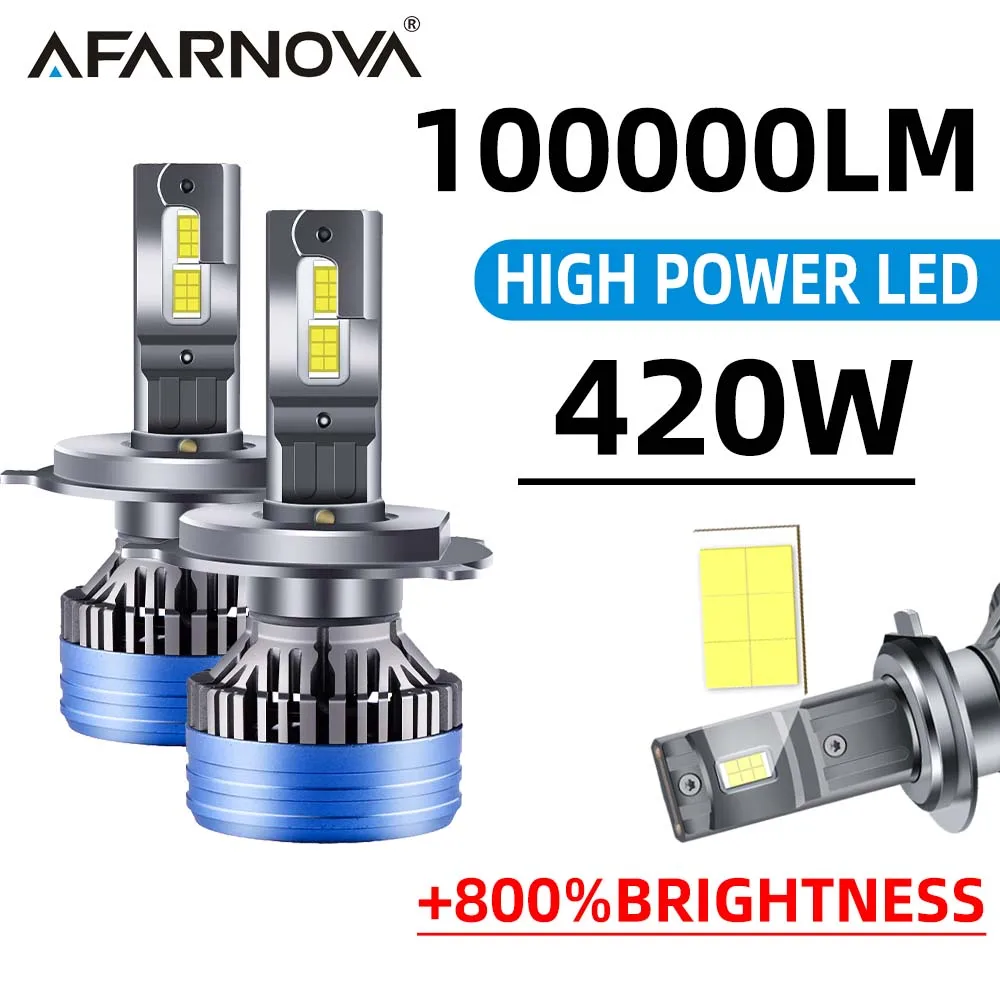Canbus-High-Power-420W-100000LM-Super-Bright-H7-H4-H11-LED-Headlight-H1 ...