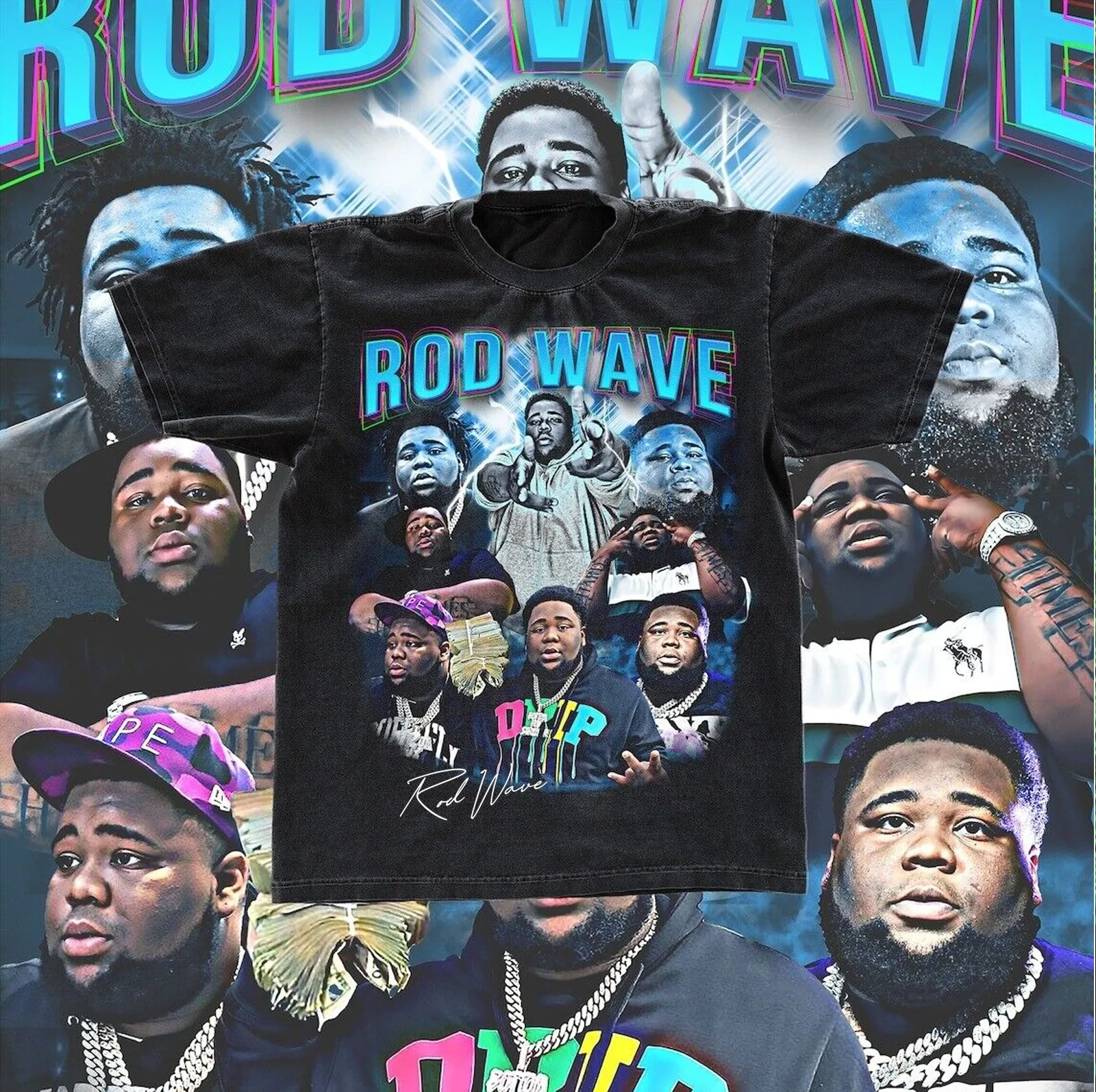 Rod-Wave-T-Shirt-S-4XL-Hip-hop-Black-Signature-Gift-For-Fan-All-Size ...