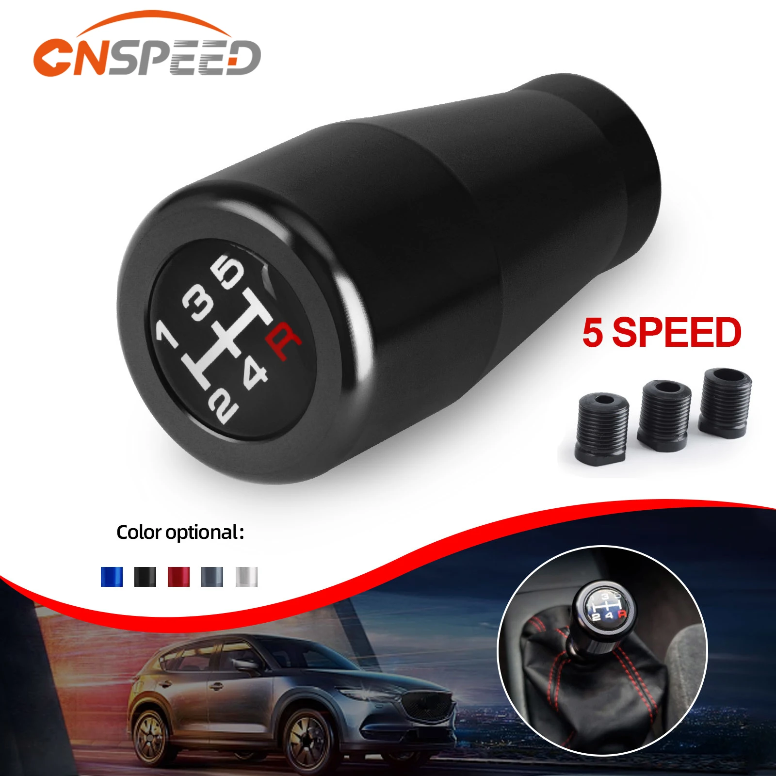 5-Speed-Gear-Shift-Knob-Aluminium-Universal-Racing-Shift-Lever-M8-M10 ...