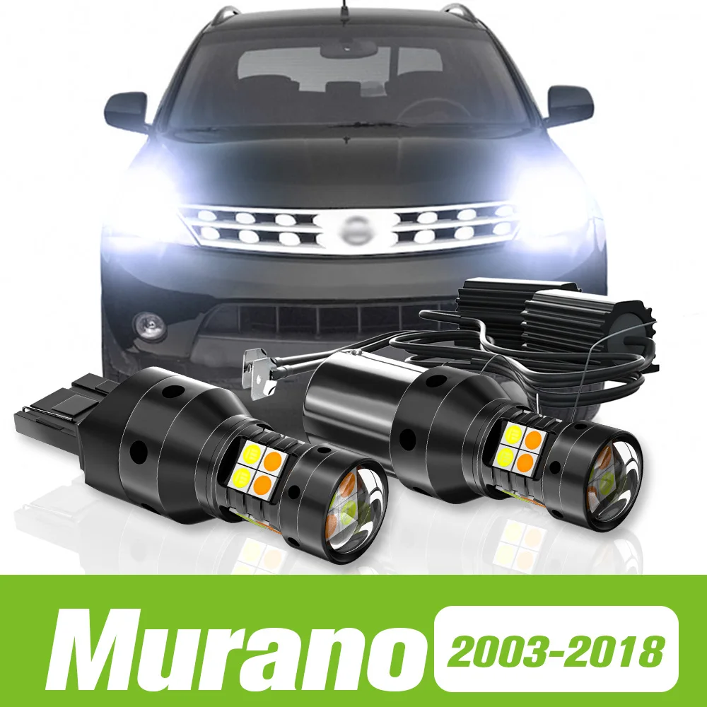 2pcs-For-Nissan-Murano-2003-2018-Dual-Mode-LED-Turn-Signal-Daytime ...