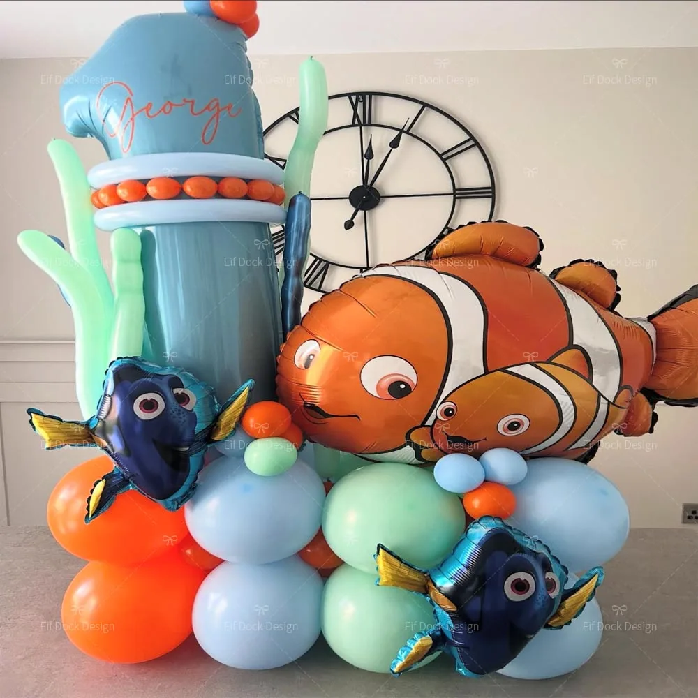 42pcs Finding Nemo Fish Foil Balloon Clownfish Ocean Sea World Balloon ...