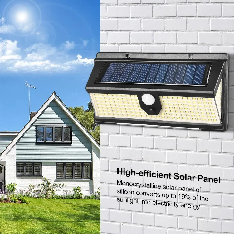 190LED-Solar-Wall-Lamp-Courtyard-Three-sided-Luminous-Human-Body ...
