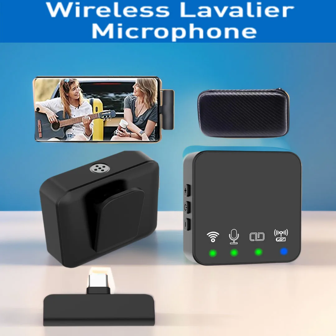 Wireless-Microphone-for-iPhone-iPad-with-2-4G-Ultra-Low-Delay-Built-in ...