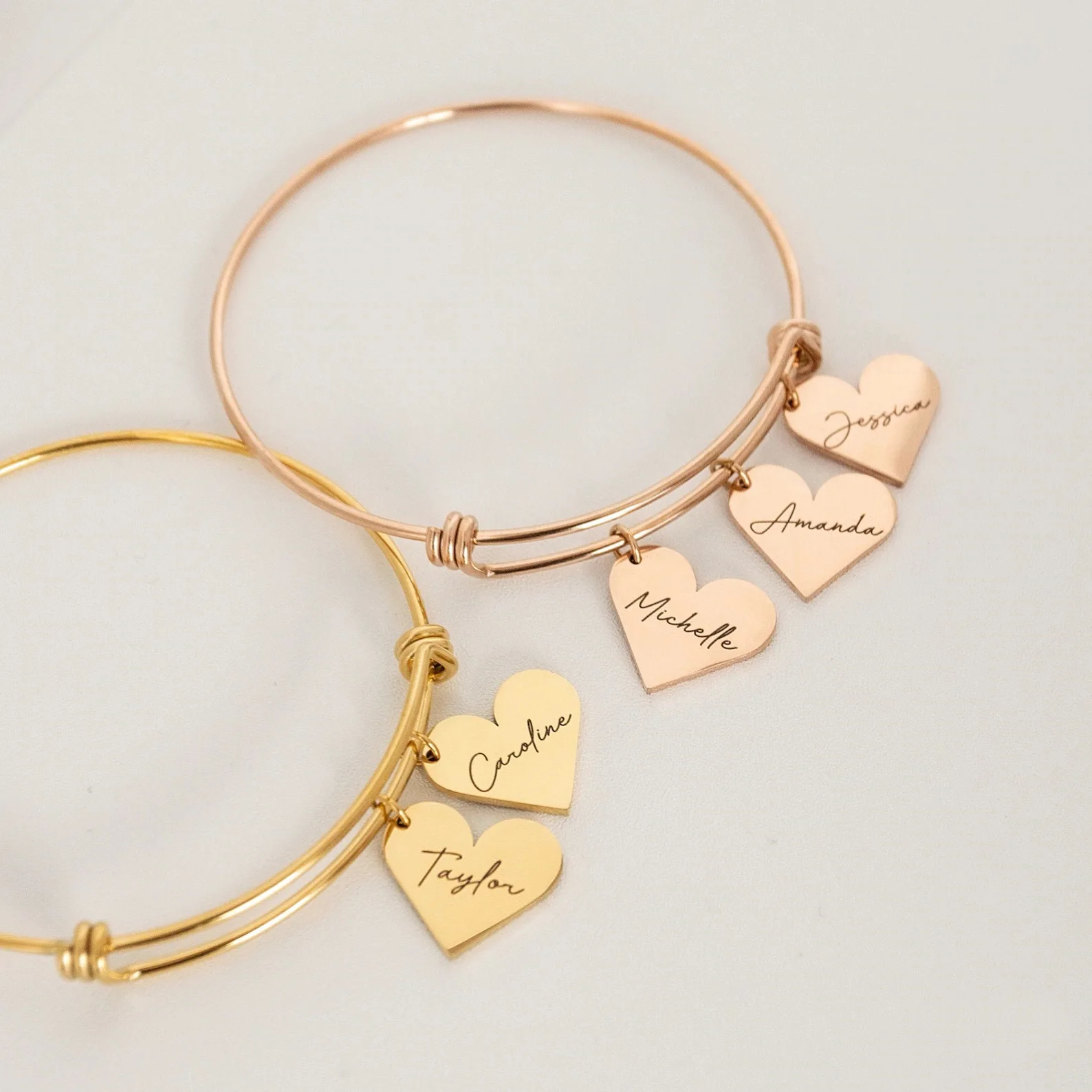 Customized-Stainless-Steel-Name-Bangles-for-Women-Personalized-Heart ...