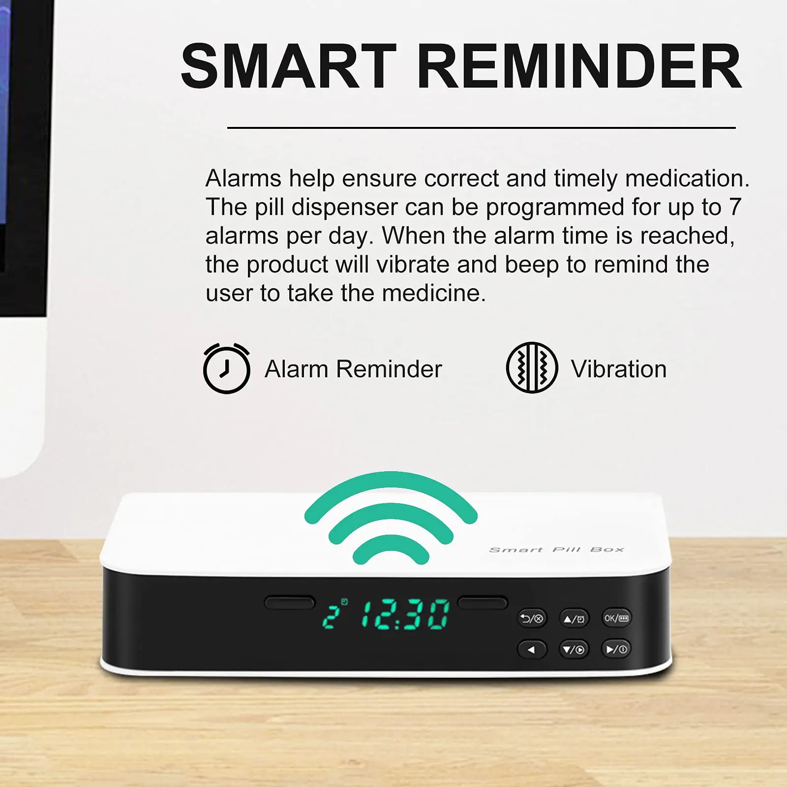 Electronic-Smart-Pill-Case-Alarm-Clock-Reminder-Medicine-Storage-Boxes ...