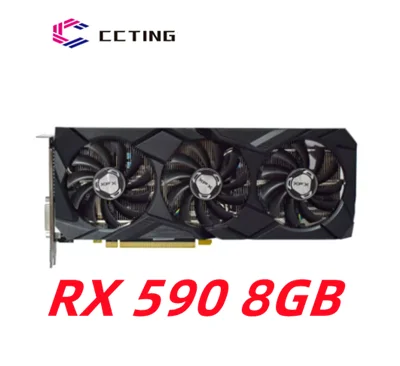 XFX RX590 8G GME بطاقة الرسومات rx590 8G GME Radeon بطاقة الفيديو 14nm ...