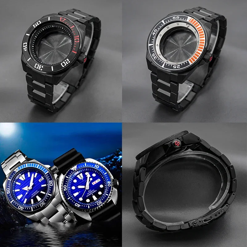 Black-King-Samurai-PROSPEX-Series-Watch-Case-Bracelet-Band-For-Seiko ...
