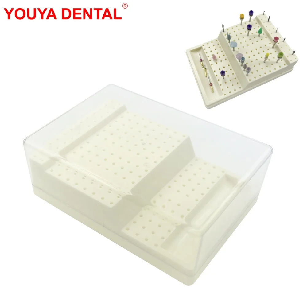 168-Hole-Dental-Burs-Holder-Autoclavable-Plastic-Disinfection-Box-Block ...