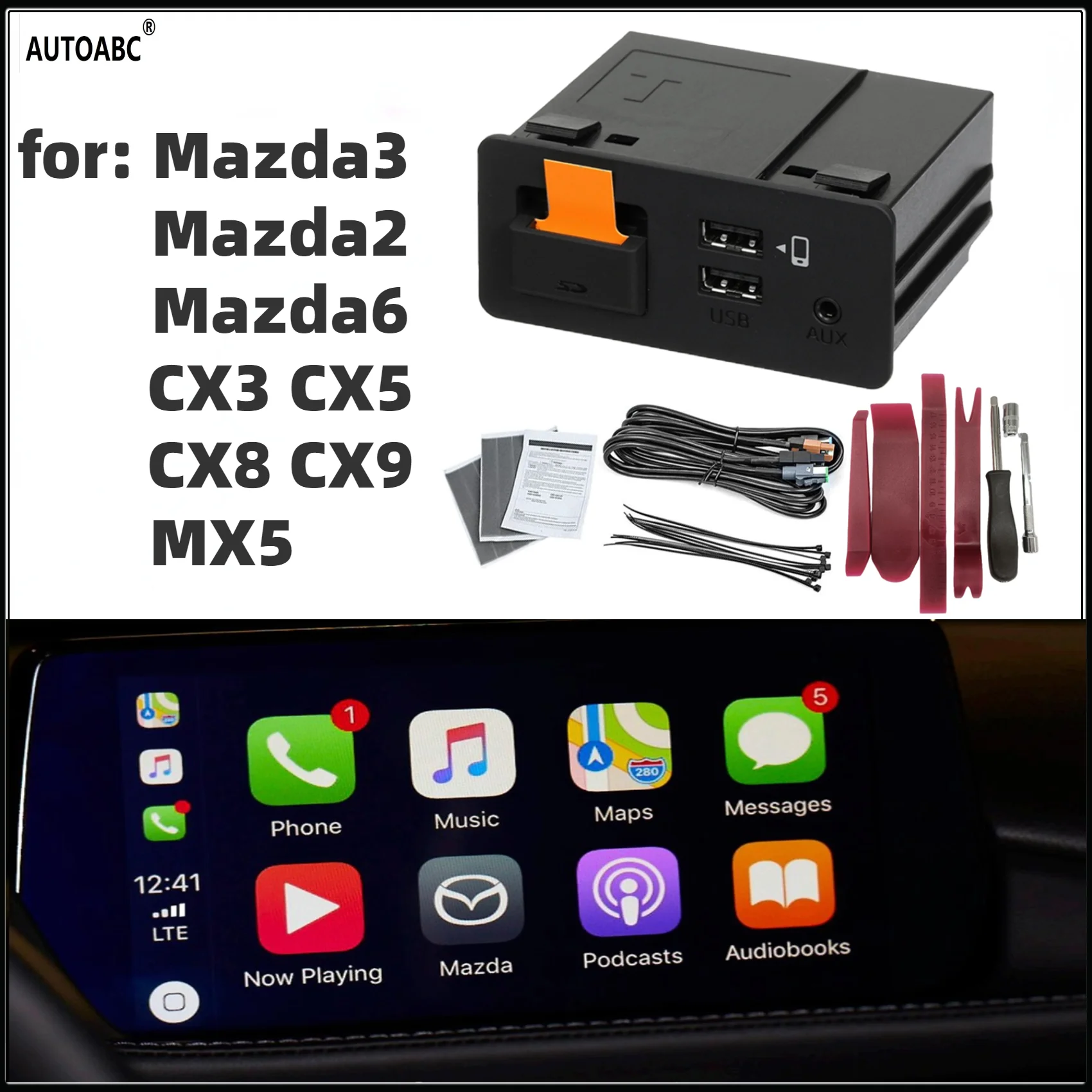 Android Auto Apple Carplay For Mazda 3 Mazda 6 Mazda 2 Mazda Cx30 Cx5 ...