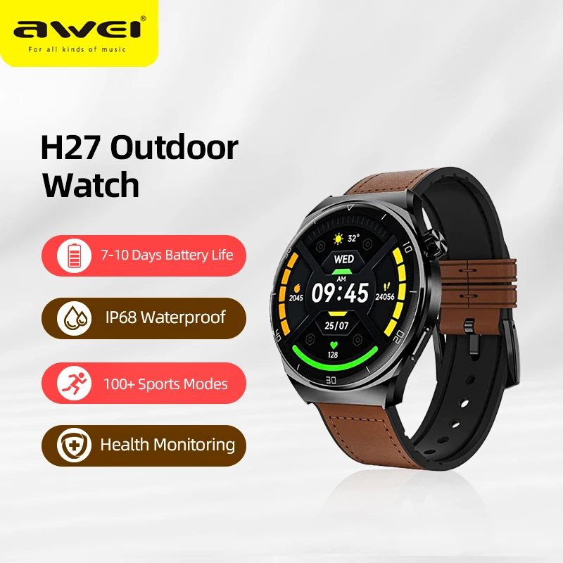 Awei-H27-Smartwatch-Men-1-43inch-AMOLED-Screen-IP68-Waterproof-Smart ...