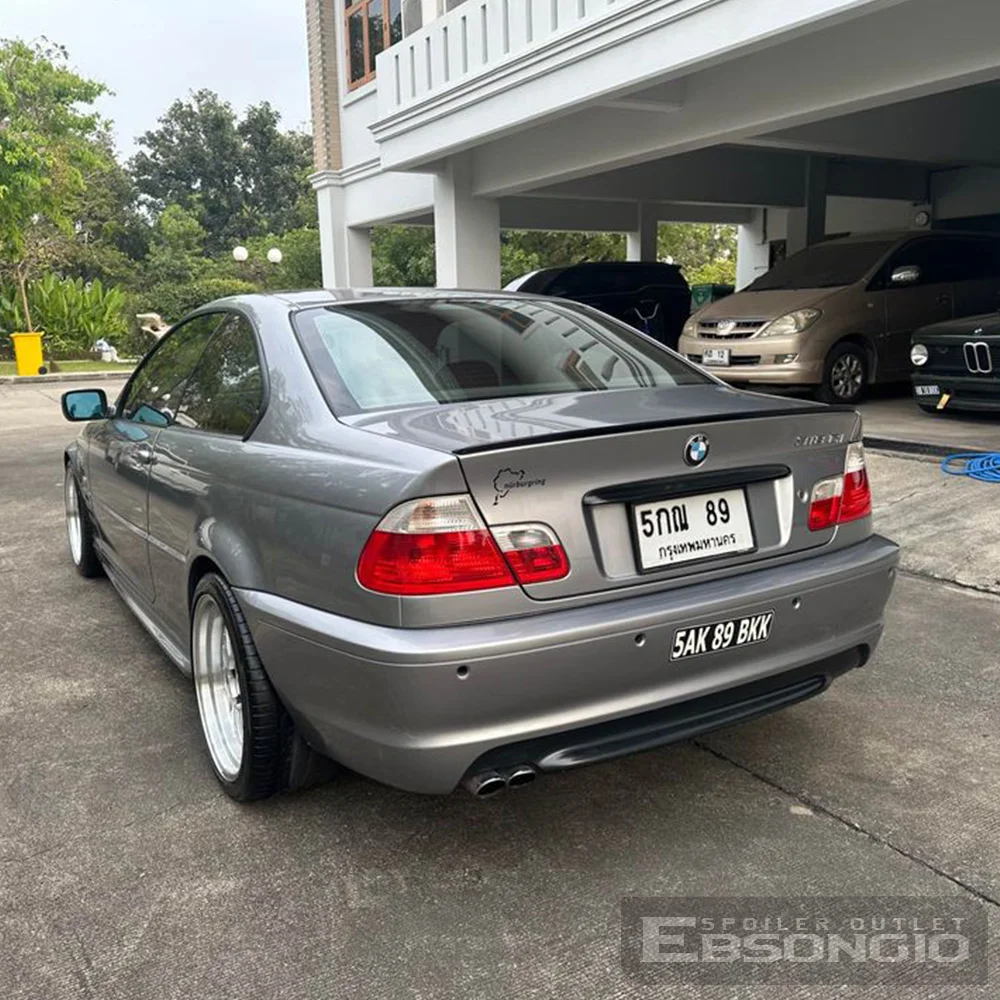 For 1998-2006 BMW 3 Series E46 ABS Plastic M3 Style Black Carbon Rear ...