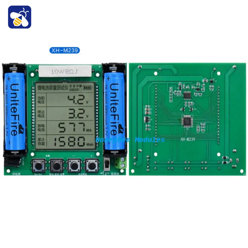 XH-M239 Li-ion battery 18650 true capacity tester module maH/mwH ...
