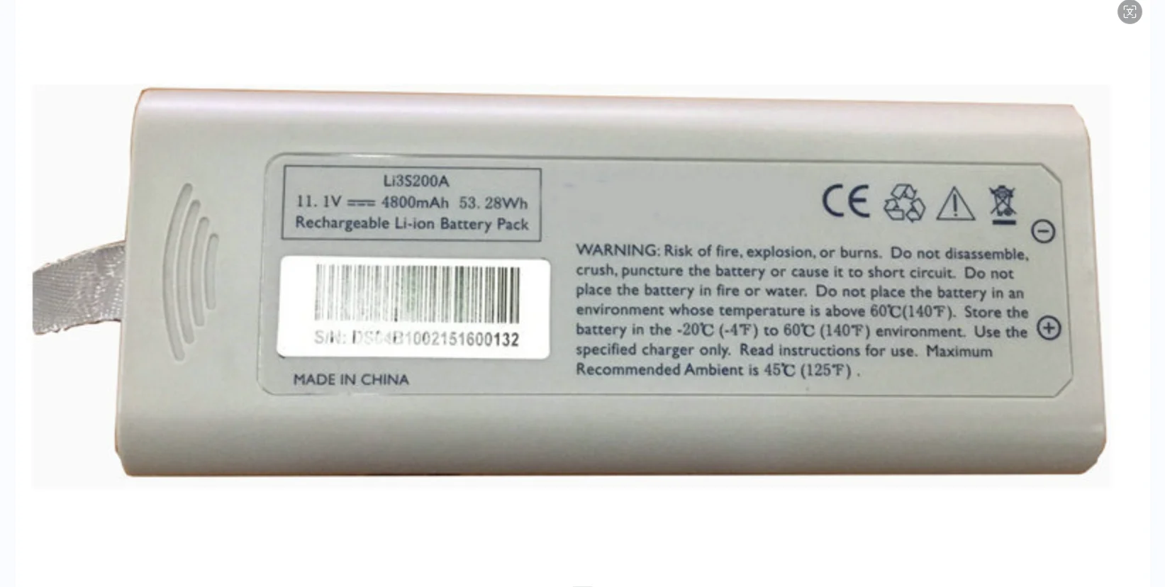 Vital-Signs-Monitor-Battery-For-Goldway-philips-Li3S200A-GS10-GS20-G30 ...