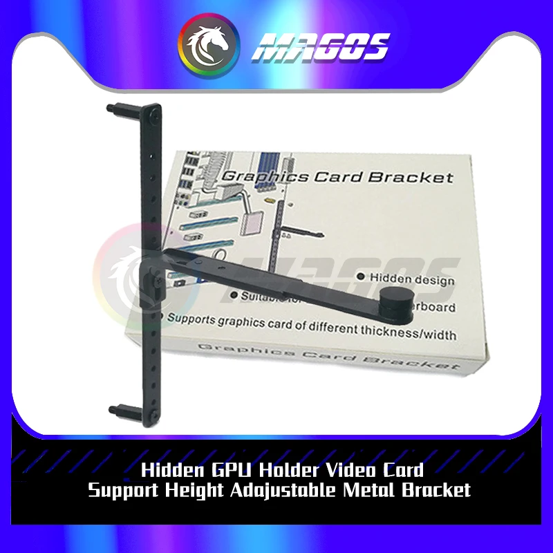 Hidden GPU Holder Video Card Support Height Adajustable Metal Bracket ...
