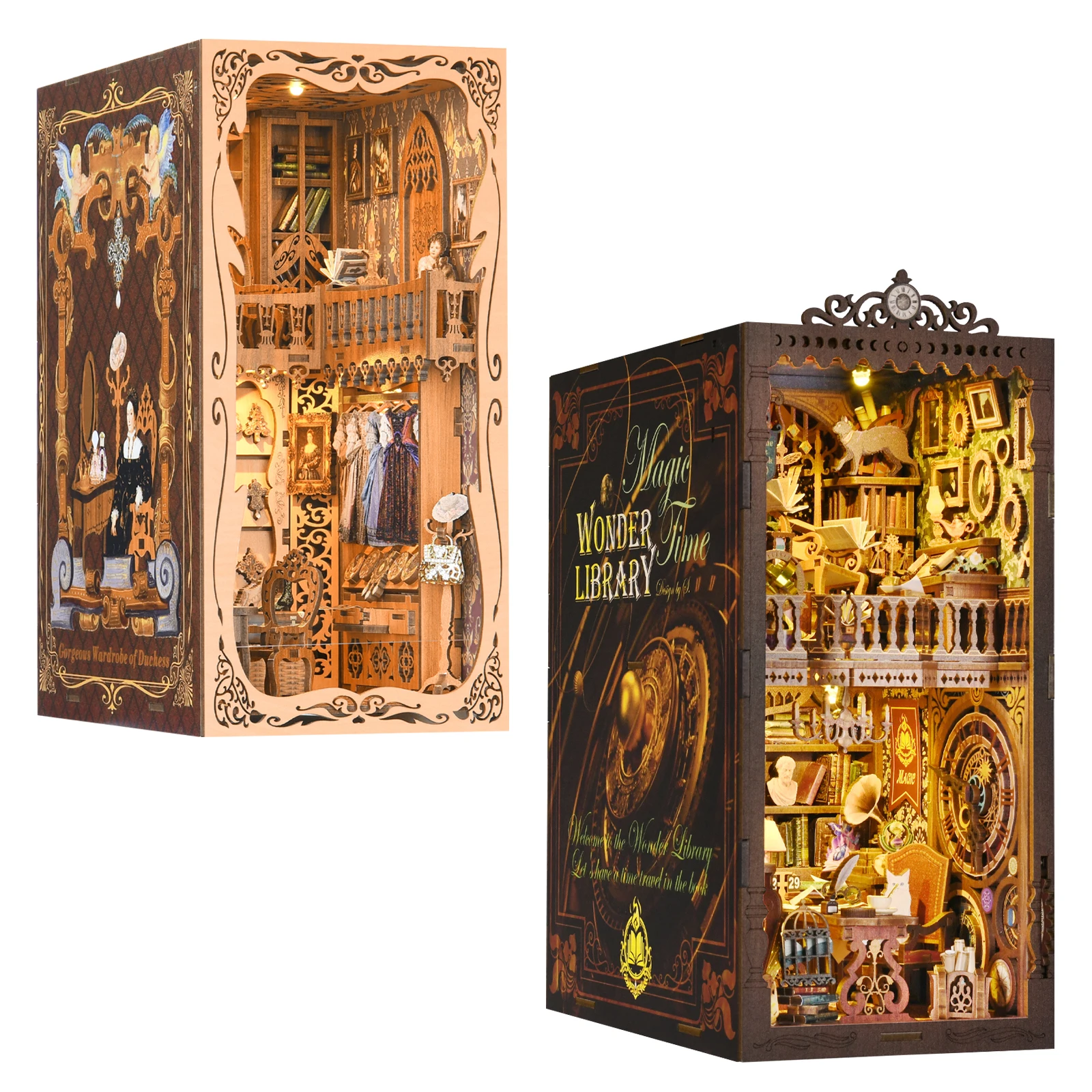 3D-Bookend-Kit-Wooden-Lighted-DIY-Book-Nook-Kit-Magic-World-Mini ...