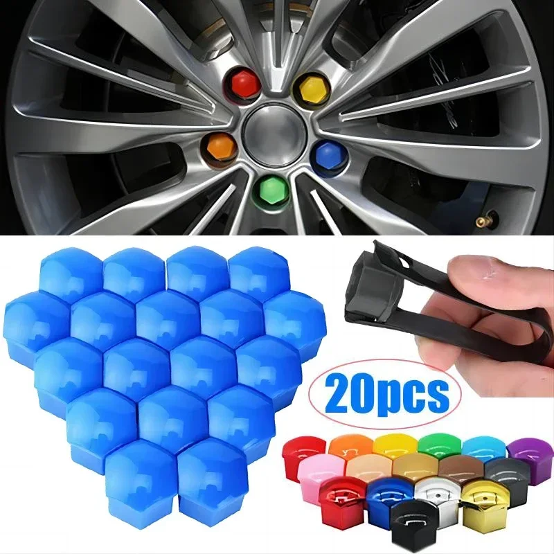 17mm/19mm/21mm 20Pcs Car Wheel Nut Caps Protection Covers Caps Auto Hub ...