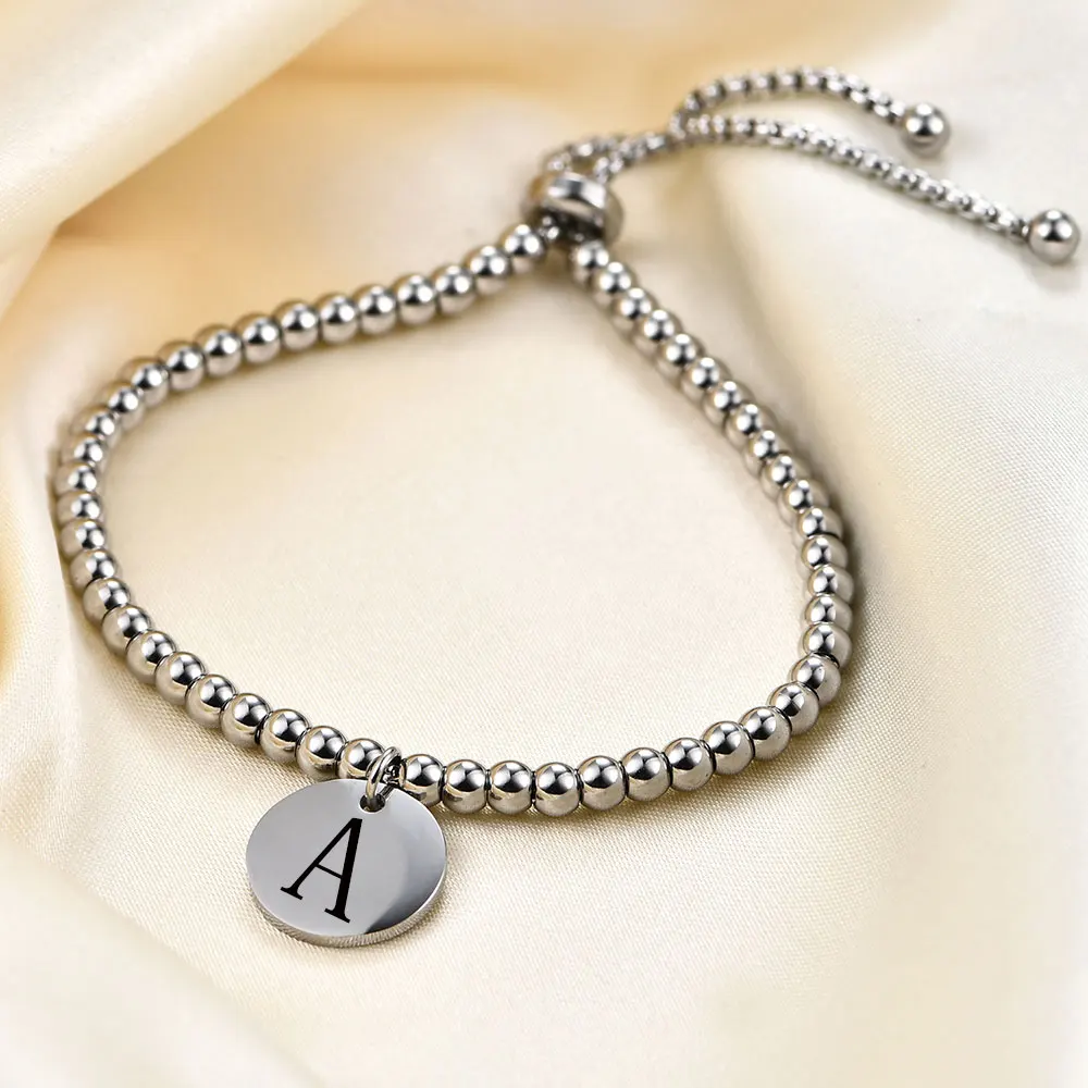 Pulsera-con-abalorio-de-letra-inicial-para-mujer-brazaletes-de-letras ...