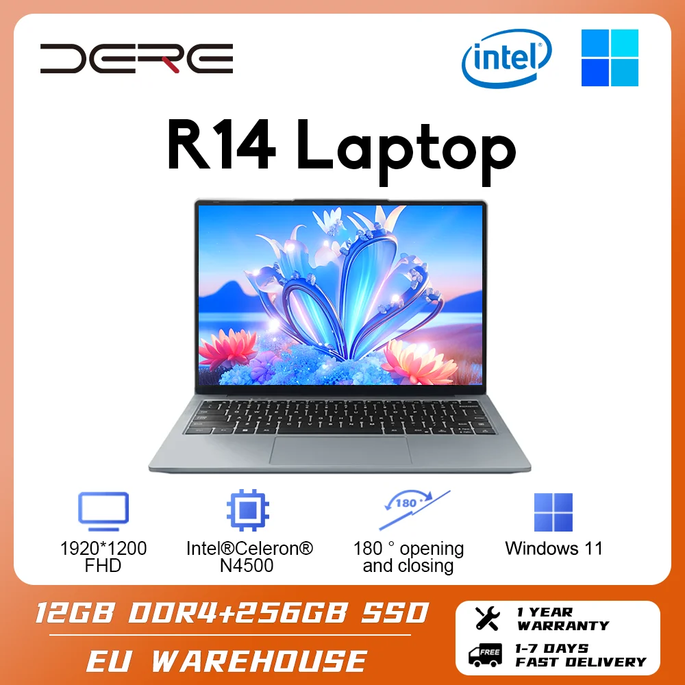 Dere-r14-laptop-com-tela-de-14-polegadas-windows-11-intel-celeron-n4500 ...