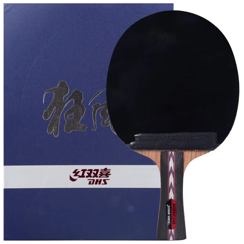 PRO Table Tennis Racket DHS Hurricane 3 Short Long Handle Ping Pong ...