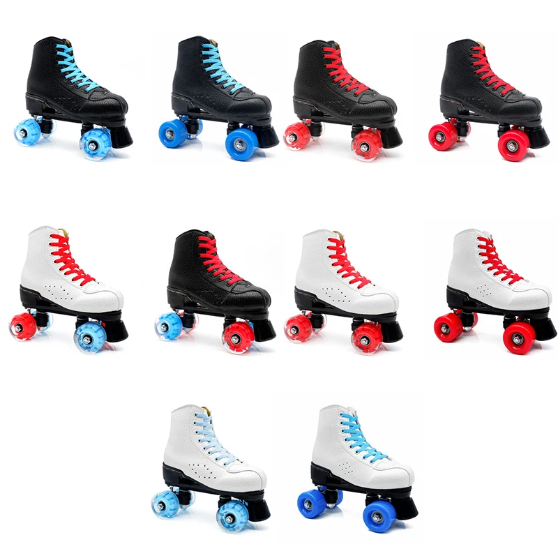 Adult-Flashing-Double-Row-Roller-Skate-Shoes-4-Wheel-Skates-Beginner ...