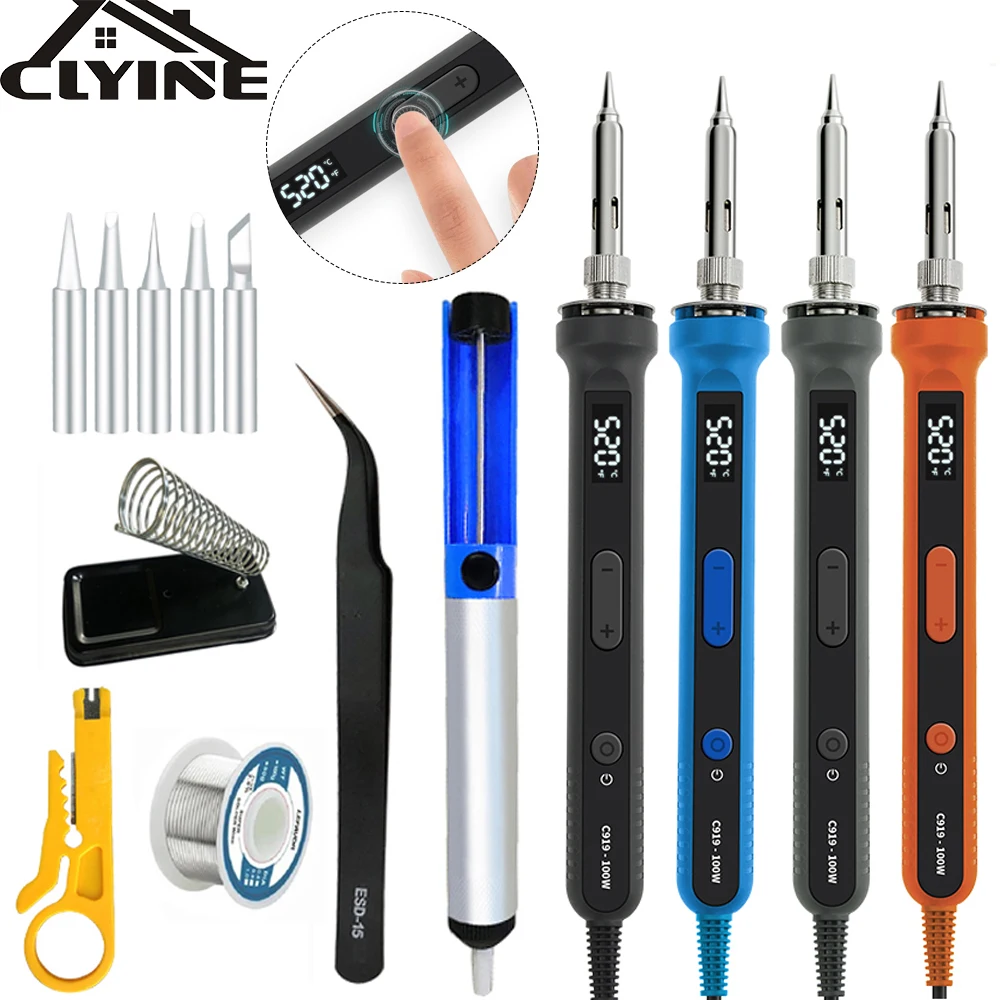 100W-Digital-Soldering-Iron-Set-Kit-80W-with-ON-OFF-Switch-Adjustable ...