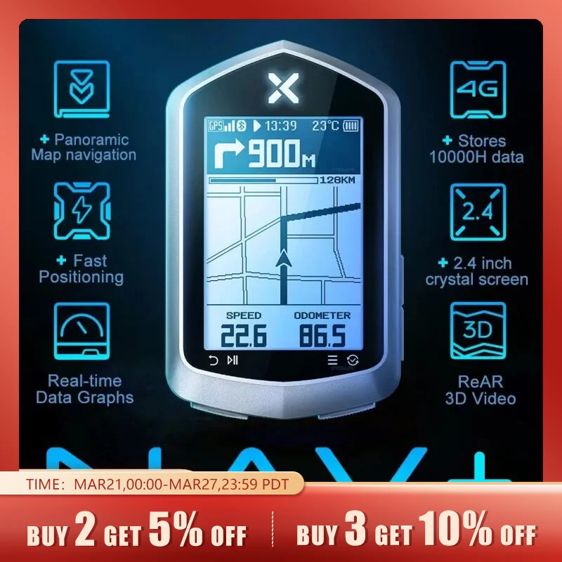 XOSS-NAV-Plus-NAV2-NAV-Bike-Computer-GPSBicycle-Riding-Cycling-Map ...