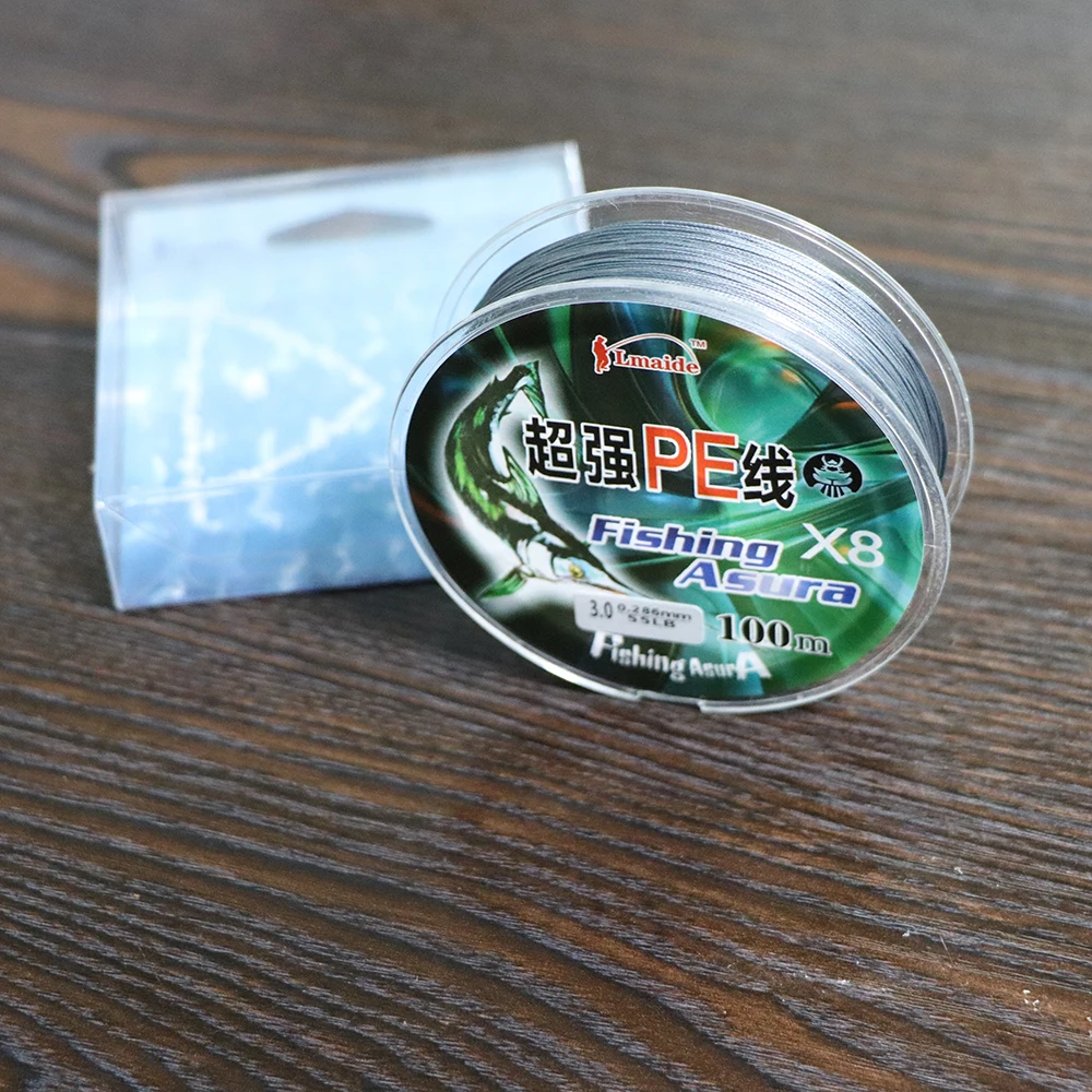 Lmaide 8 Braided Pe Fishing Line 100M 0.10mm-0.47mm 5-100LB Japan ...