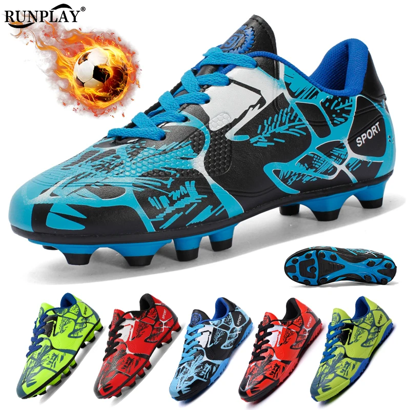 Kids Soccer Shoes FG/TF Football Boots Child Indoor Cleats Grass ...