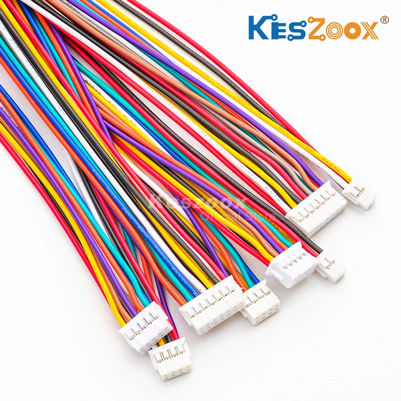 Keszoox conector de Cable de doble fila JST phd2.0 mm, 2x2, 3, 4, 5, 6, 7, 8, 9, 10 pines, 10 ...