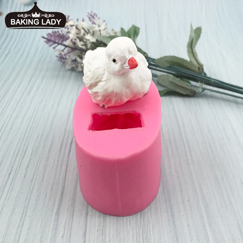Decorative-bird-white-pigeon-shape-silicone-mold-diy-baking-mold-glue ...