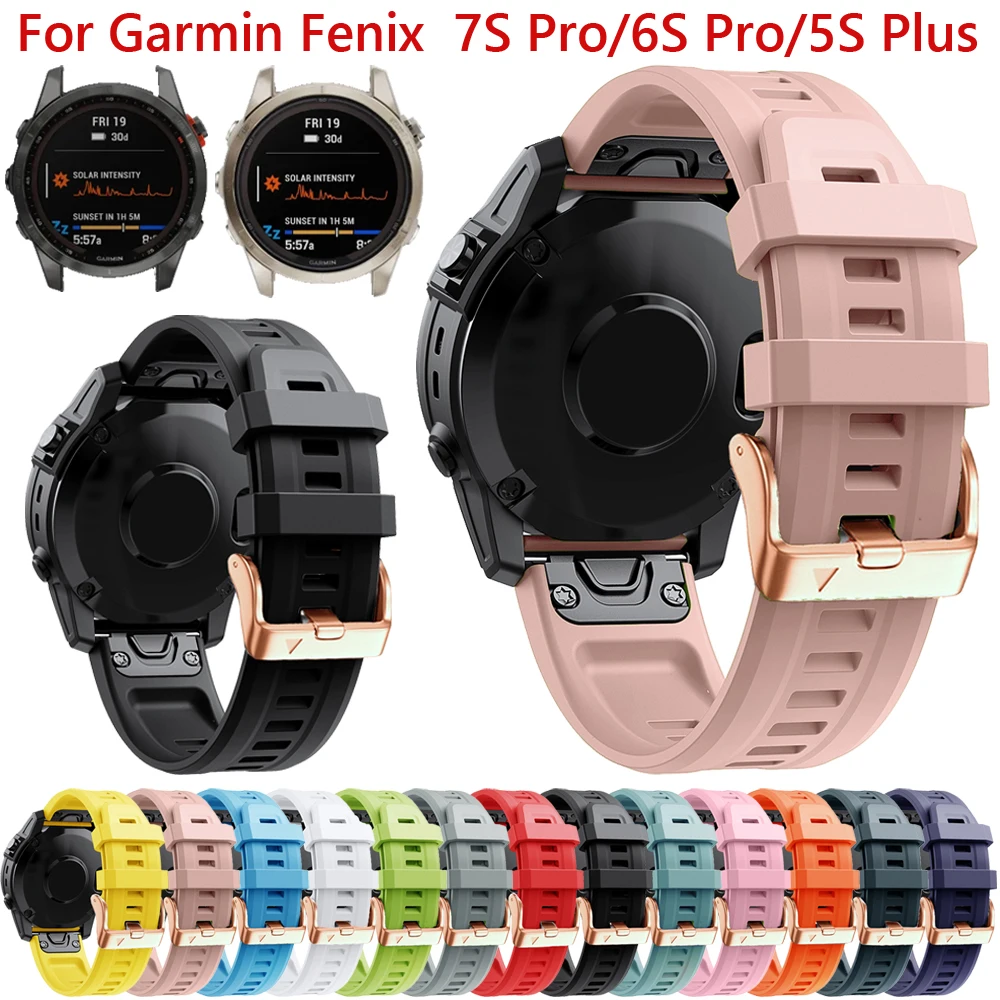 Official-Watch-Strap-For-Garmin-Fenix-7S-6S-Pro-5S-Plus-Silicone-Band ...