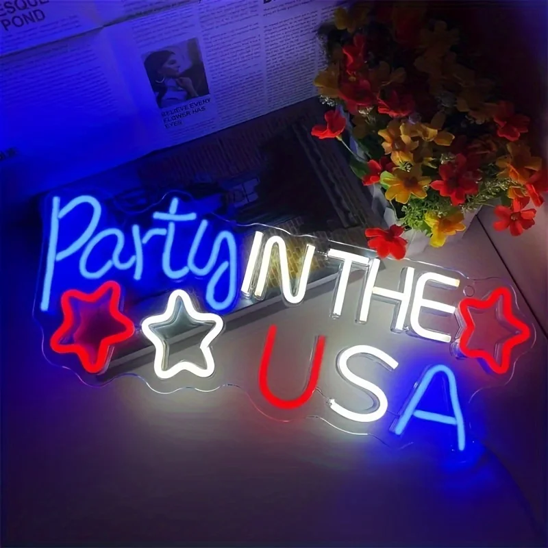 Party-in-The-USA-Neon-Sign-LED-Neon-Light-Sign-for-Birthday-Wedding ...