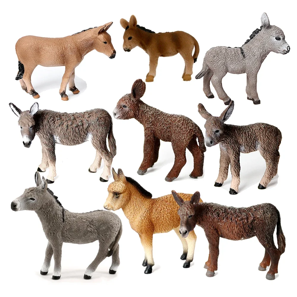 Donkey Model Toy Animals Figures Farm Animal Figurines Anime Action ...