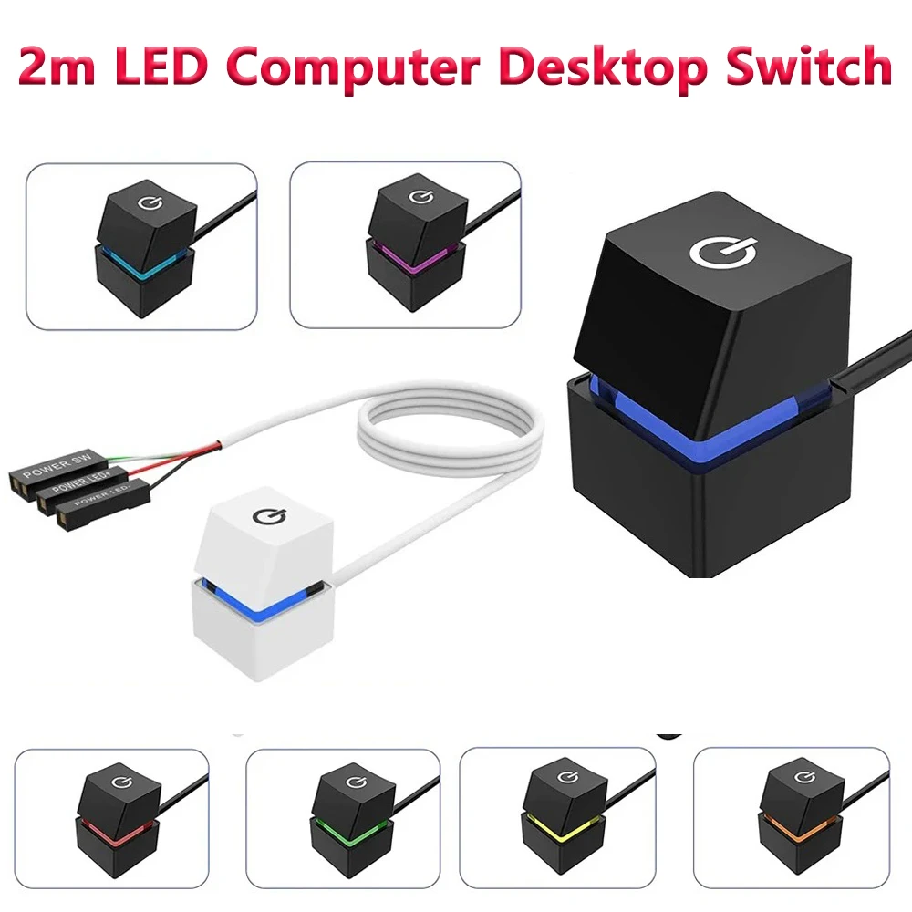 2M-4M-Black-White-Computer-Desktop-Switch-Motherboard-External-LED ...