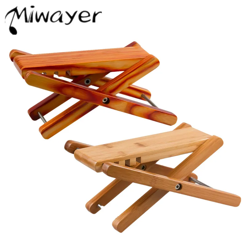Miwayer-Guitar-Foot-Stool-Folding-Bamboo-Footstool-4-Gears-Adjustable ...
