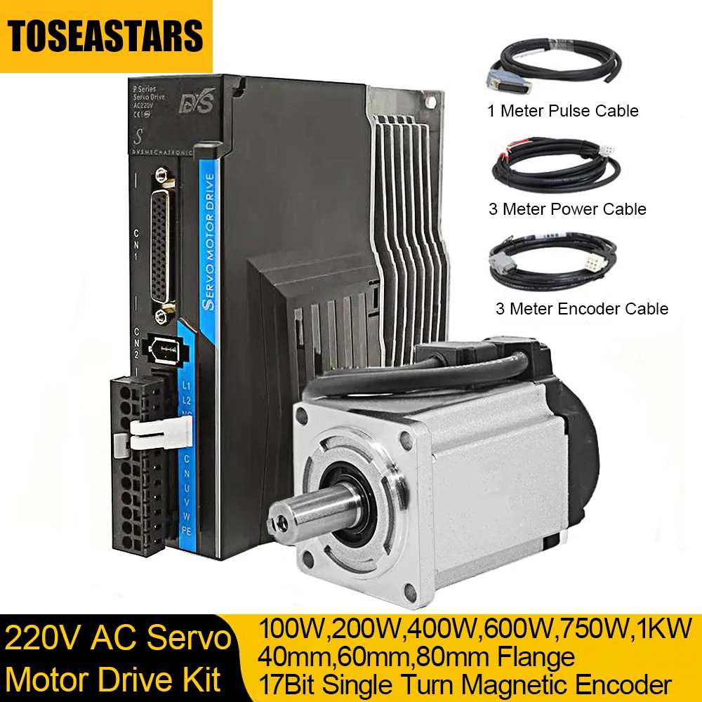 220V-AC-Servo-Motor-Kit-With-Magnetic-17bit-Absolute-Encoder-100W-200W ...