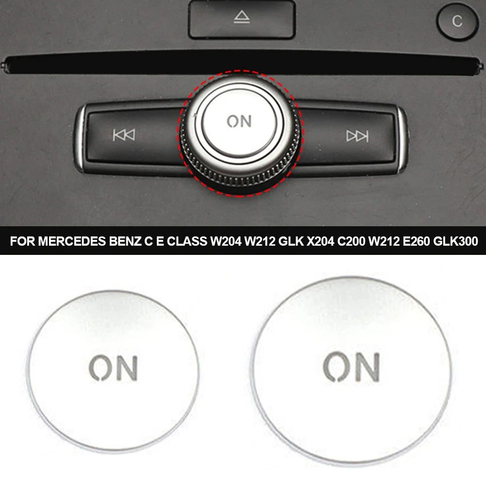 Car-Console-CD-Panel-Multimedia-Switch-Volume-Button-Cover-For-Mercedes ...