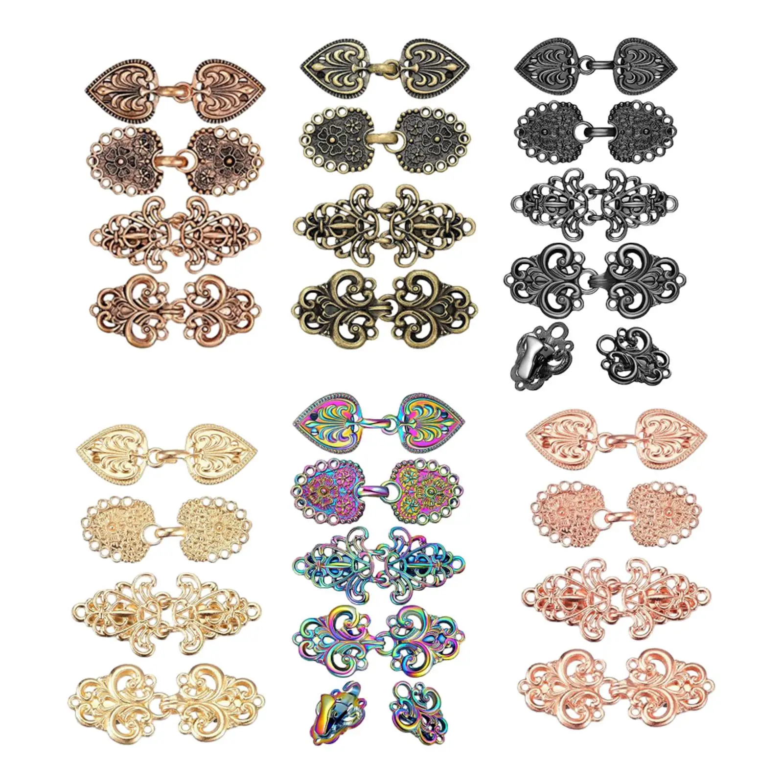 4-Pieces-Sweater-Shawl-Clips-Hollowed-Decorative-Medieval-Portable ...