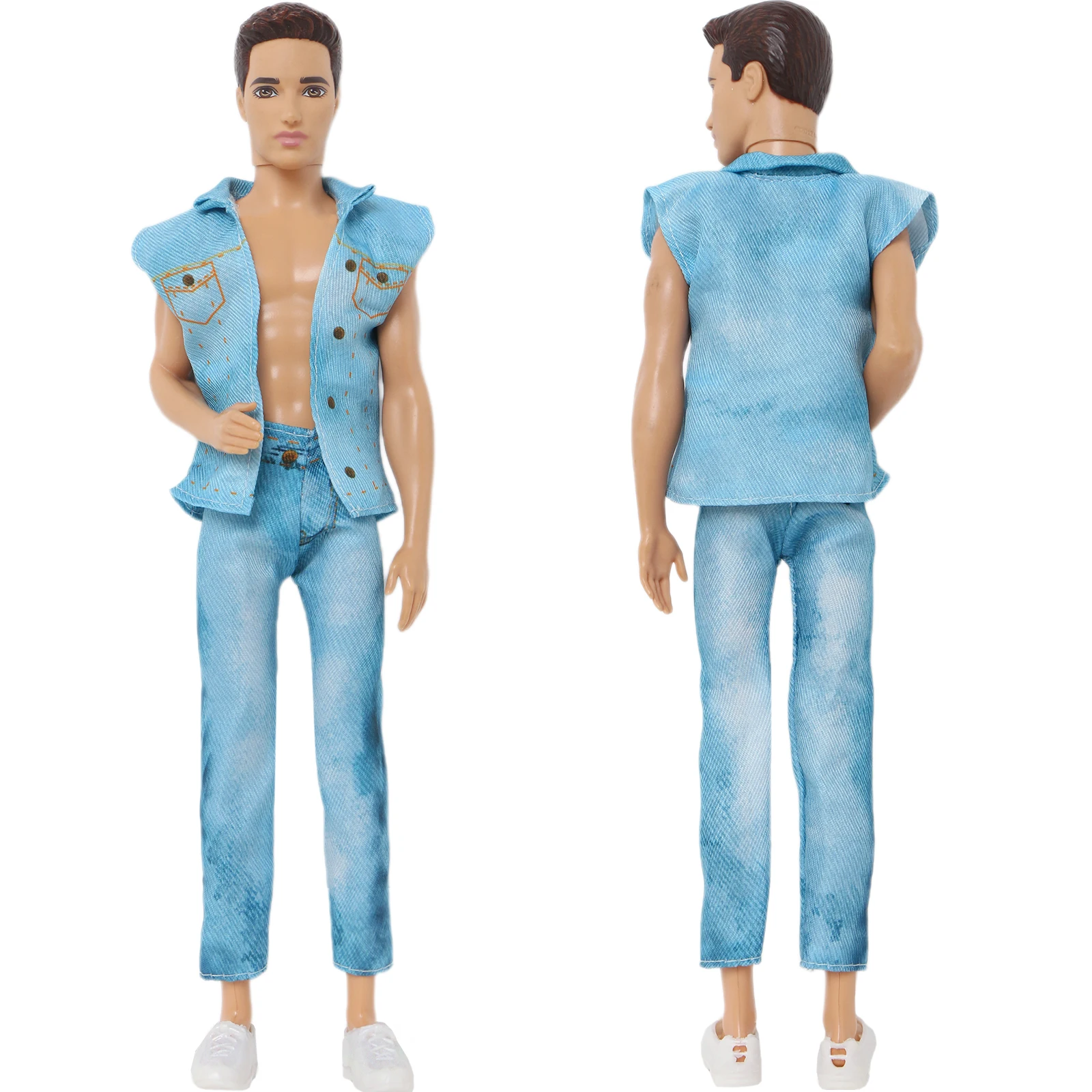 BJDBUS-1-Set-Summer-Men-Clothes-for-Ken-Doll-Working-Suit-Set-With ...