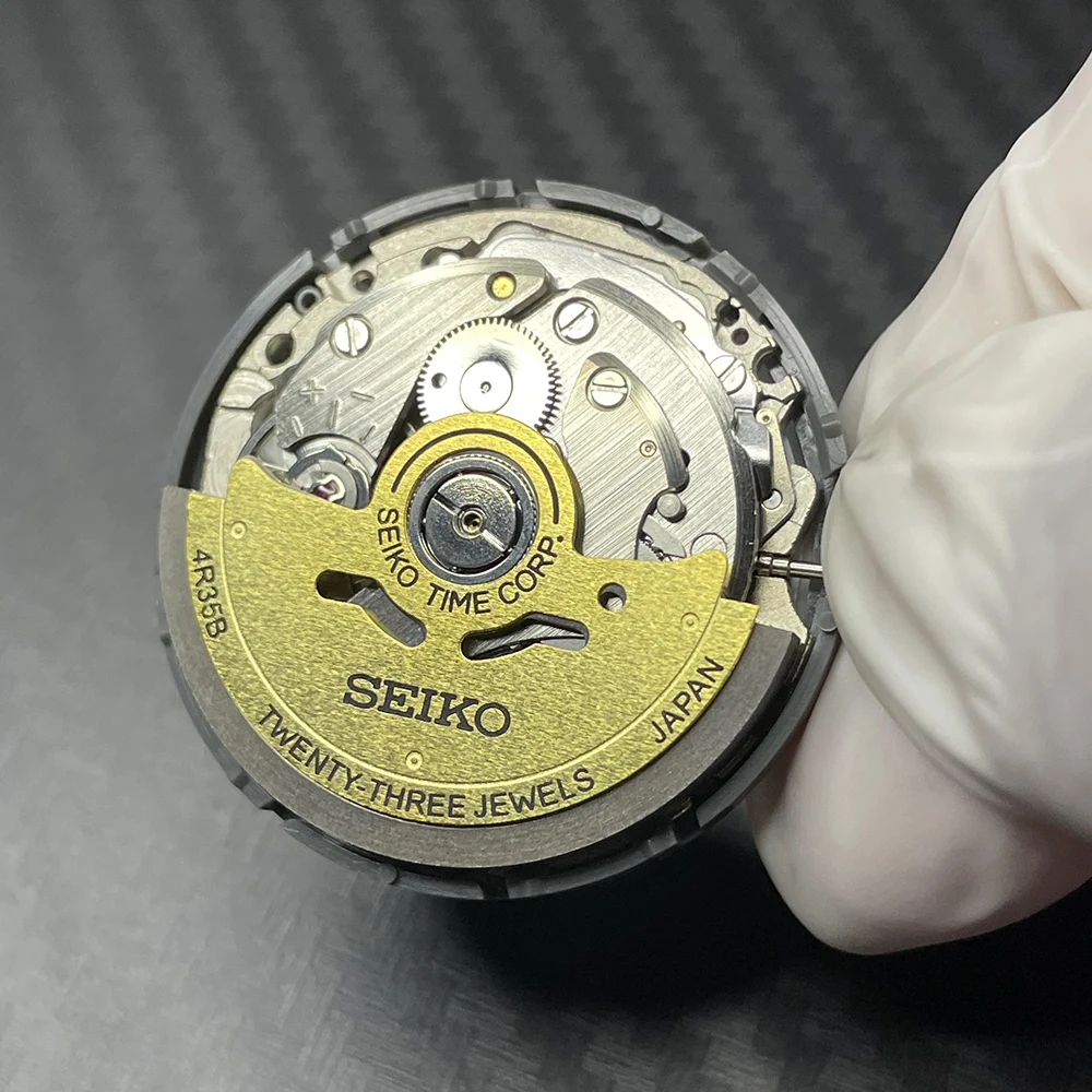 Movimiento-mec-nico-autom-tico-genuino-NH35-parche-dorado-24-joyas ...