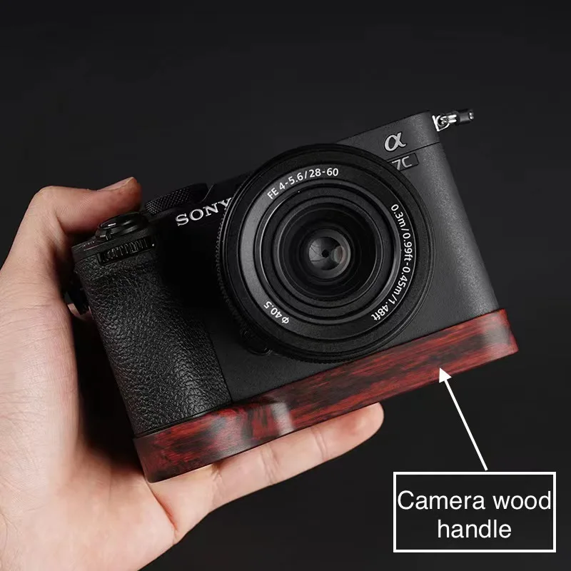 For-Sony-A7C2-A7CR-Camera-Solid-Wood-Ebony-Red-Sandalwood-Handle ...