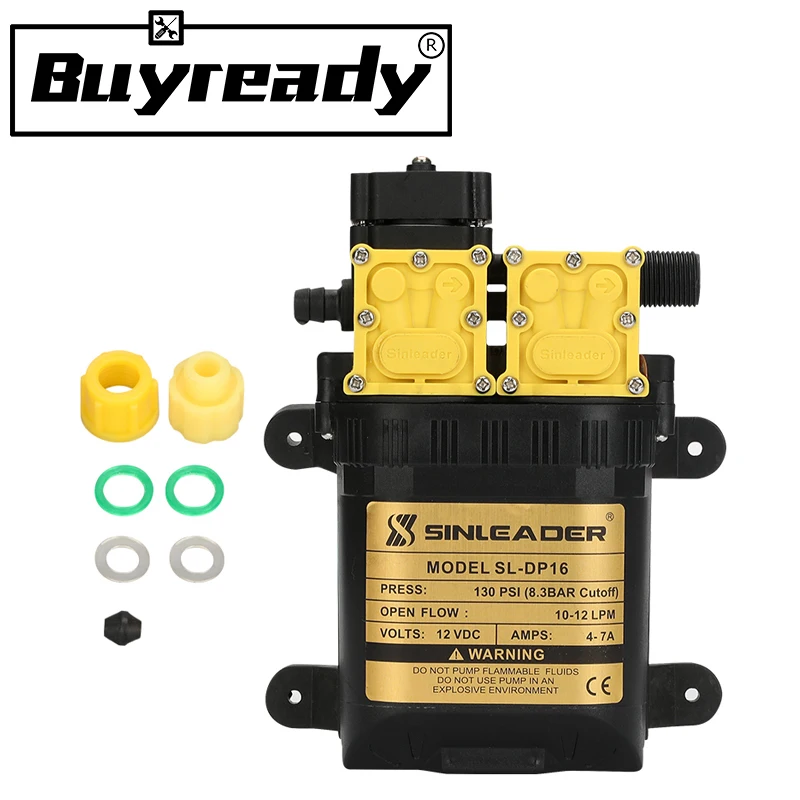 12V 220V 7A 130PSI 10L/min AUTO / Reflux High Pressure Agricultural ...